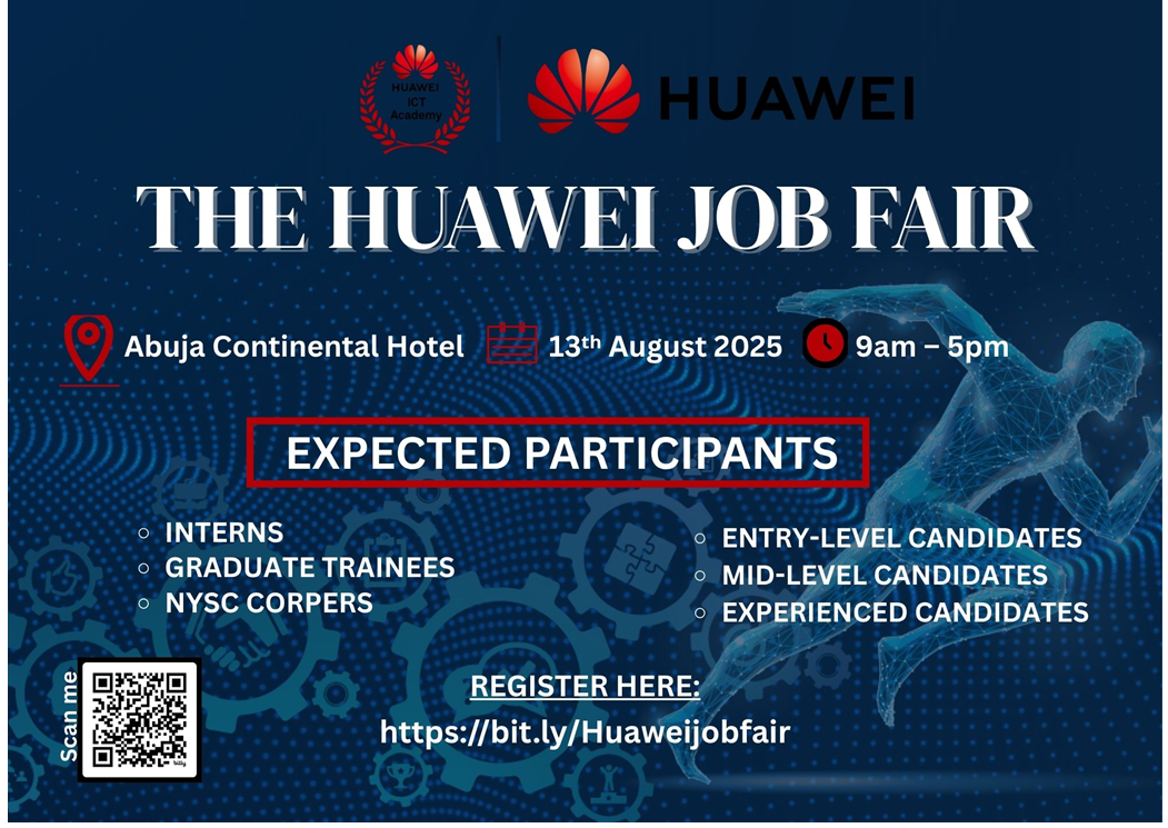 JOB FAIR ANNOUNCEMENT: 2025 Huawei Job Fair - Dixcover Hub
